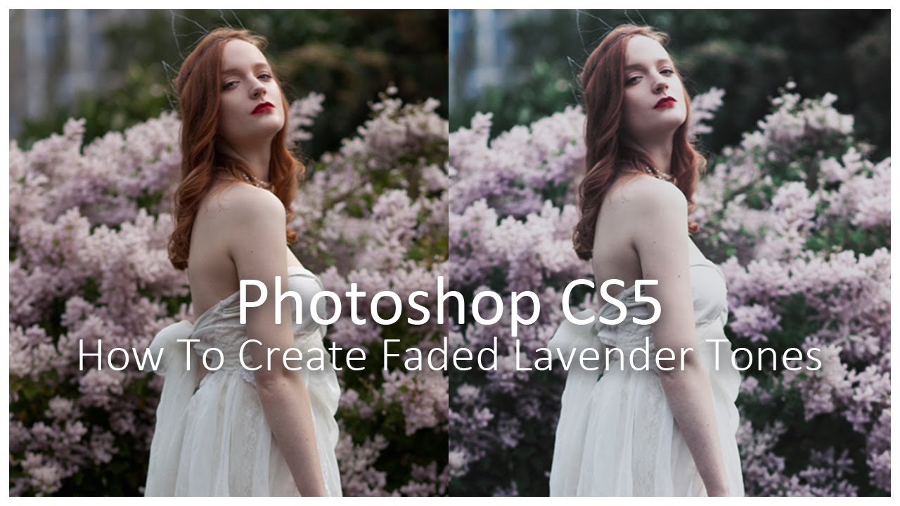 How To Create a Faded Lavender Colour Grade [Photoshop Tutorial] - YouTube