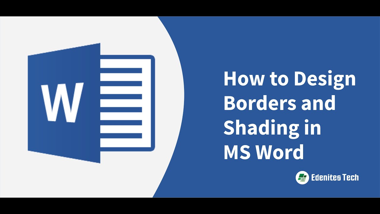 How to Design Borders and Shading in Ms Word - YouTube