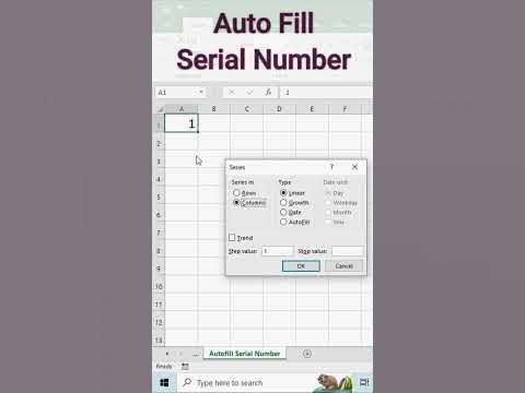 🔢😍🧐 Auto Generate Serial Number | Excel Tips & Tricks | #Excel | #Shorts | - YouTube