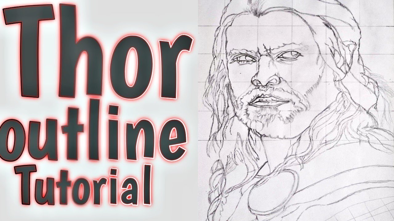 Thor - Love And Thunder Drawing Part-1 | Outline Tutorial| Chris ...