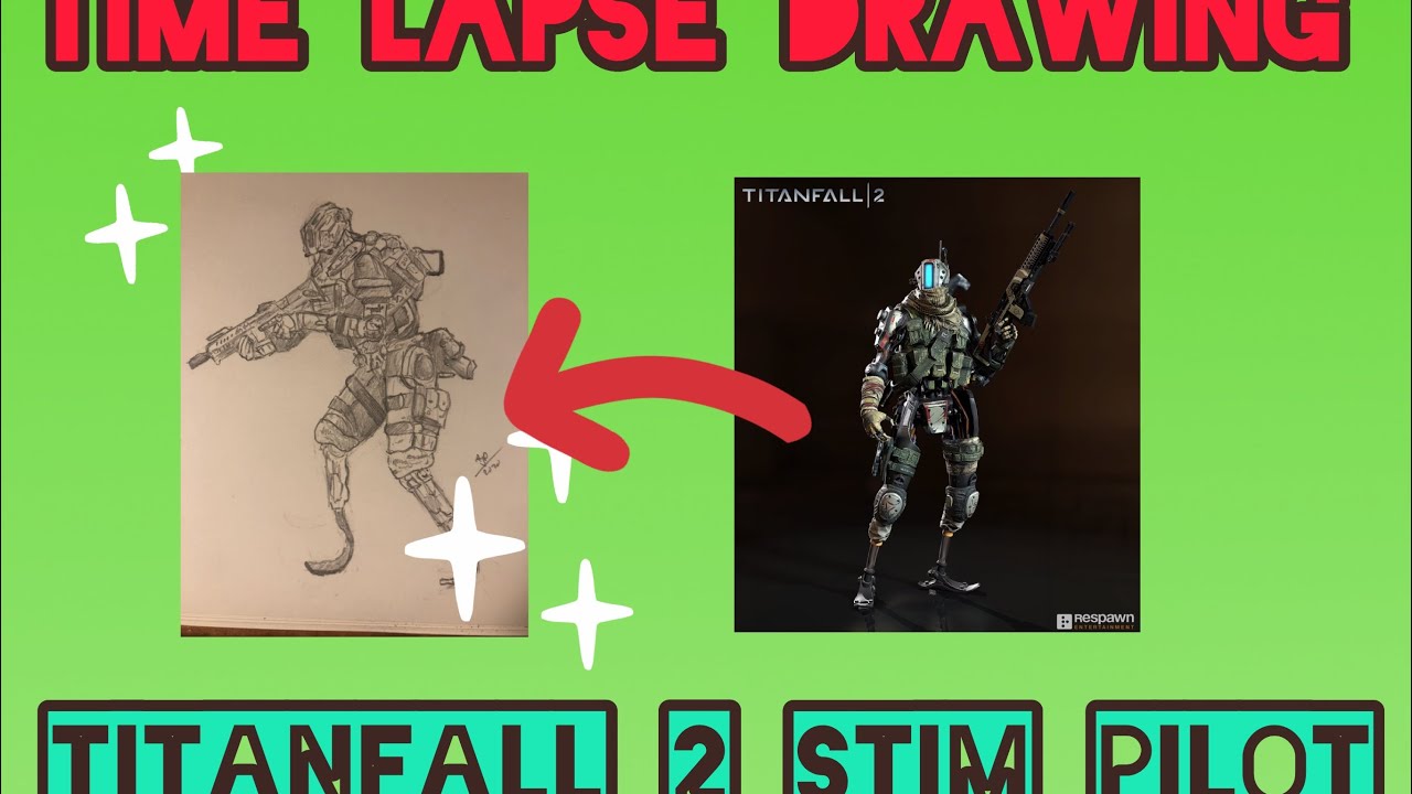 Time Lapse Drawing: Titanfall 2 Stim Soldier - YouTube