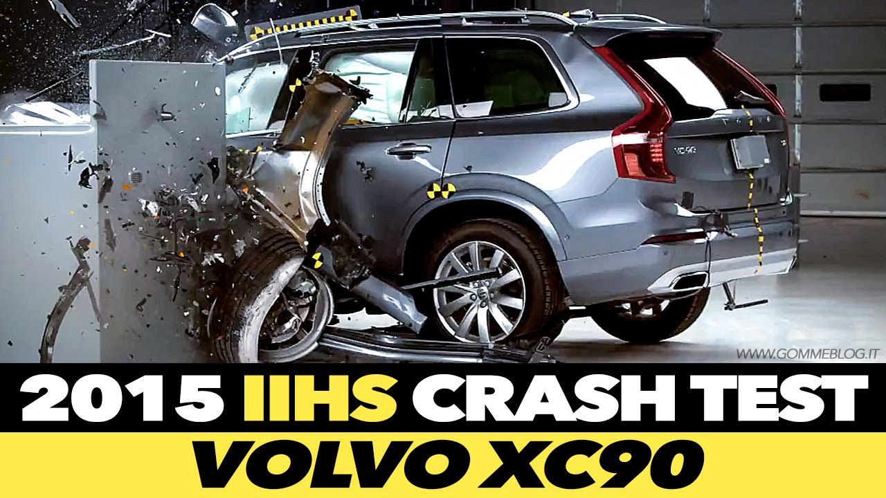 2016 Volvo XC90 CRASH TEST IIHS Small Overlap [GOOD] - YouTube
