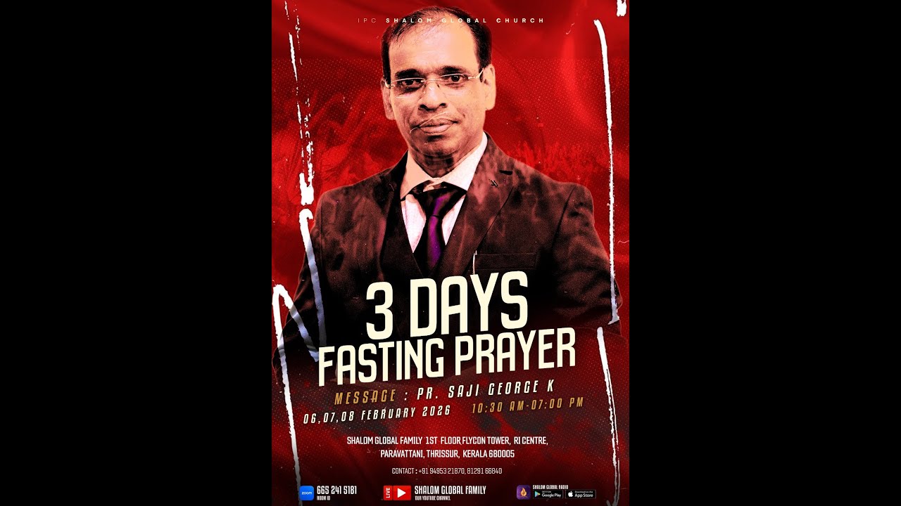 LIVE - 3 DAYS FASTING PRAYER || EVG . JACKSON OPPEN & PR . JIBIN JOHNY ...