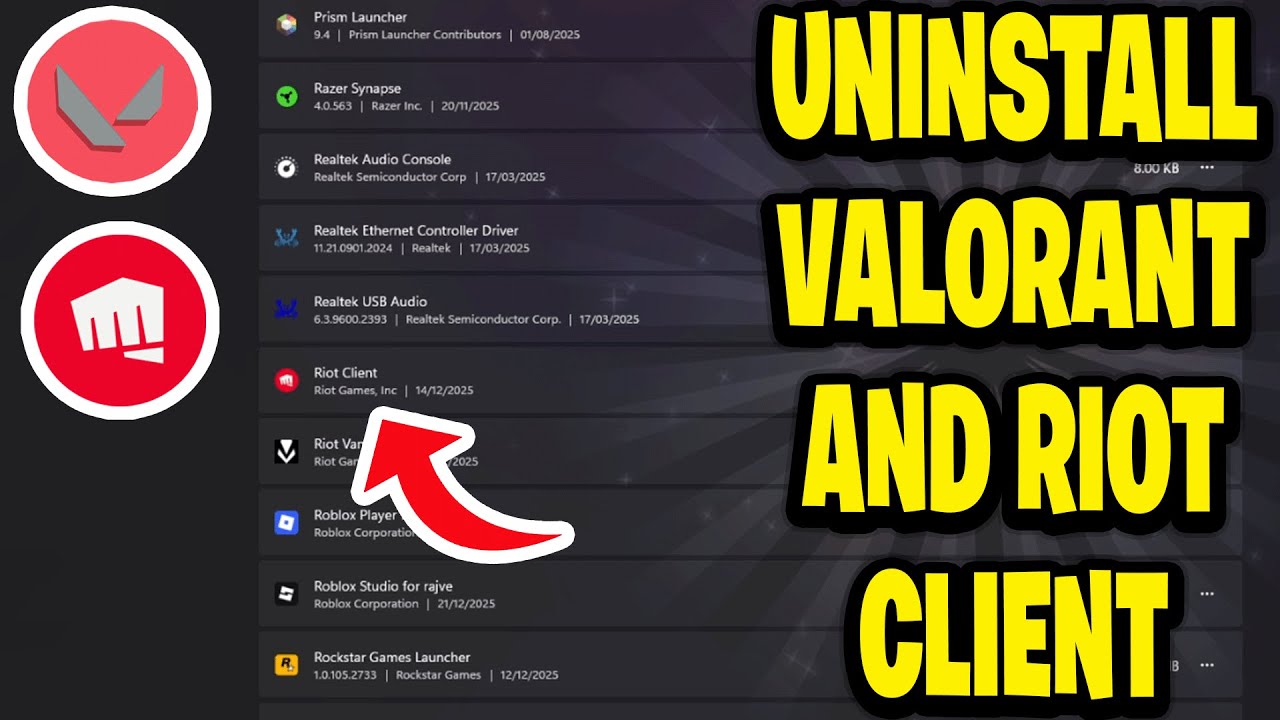 How To Uninstall Valorant And Riot Client - YouTube