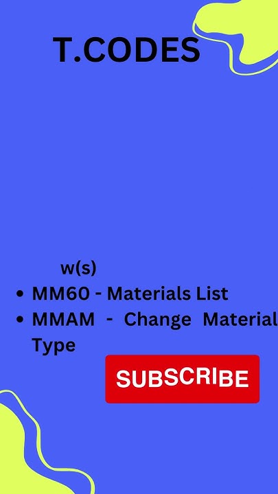 SAP MM Interview questions and answers | Material Master TCODE list in ...