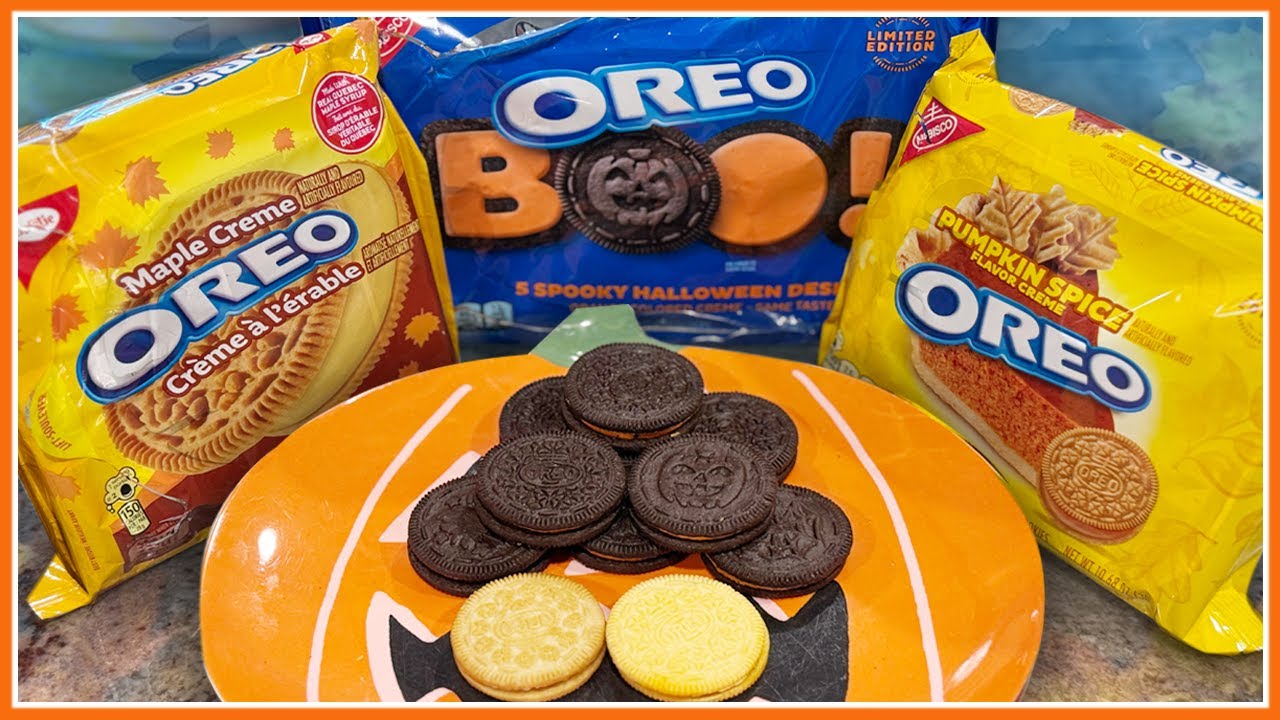 Oreo Pumpkin Spice, Maple Creme, and Boo Cookies Review - YouTube