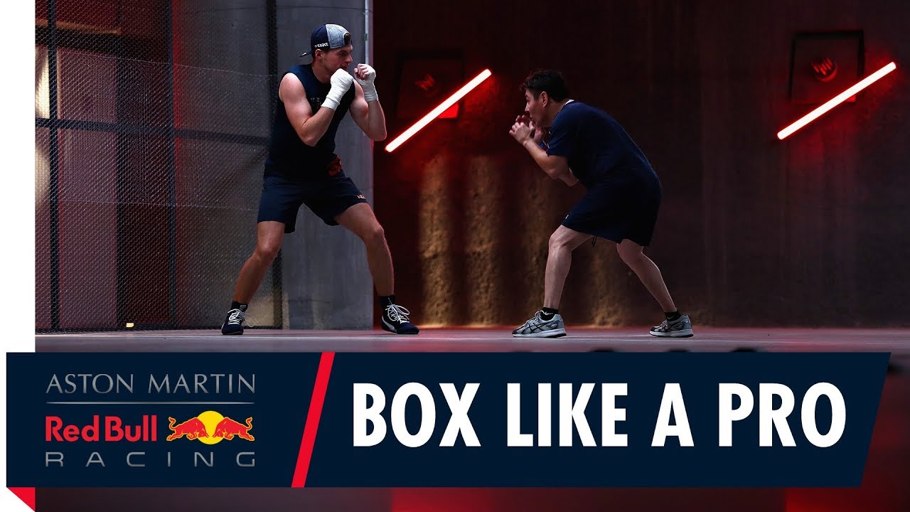 Max Verstappen gets some boxing tips from World Champ Jorge Arce in ...