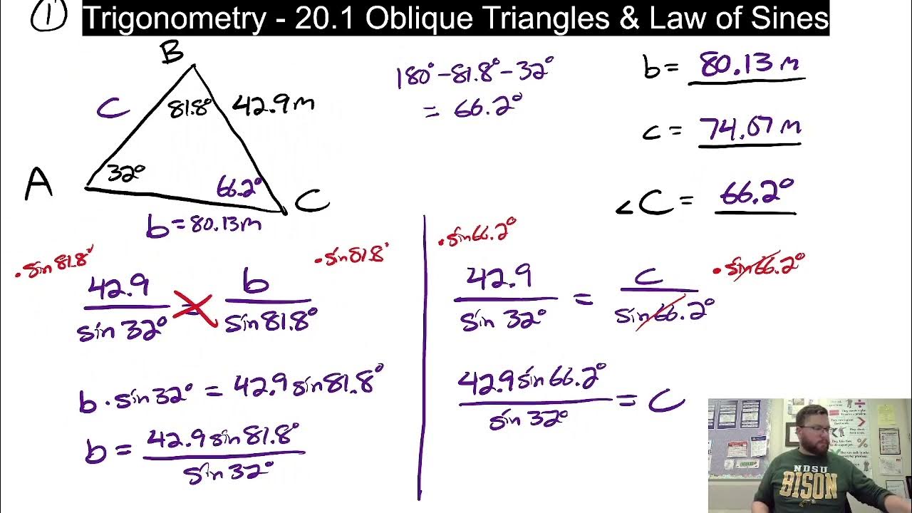 20.1 Oblique Triangles & Law of Sines - YouTube
