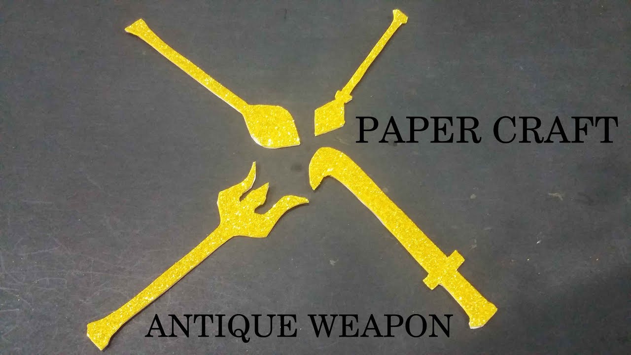 Antique weapon | paper craft model | ! EASY - YouTube