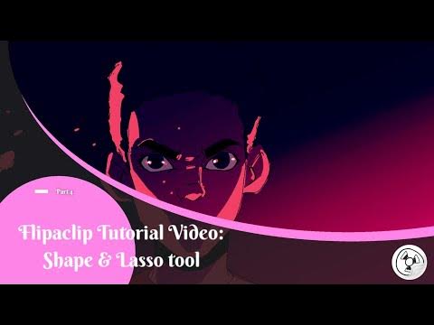 Flipaclip Tutorial for beginners (Part 4 ): Shape and Lasso tool - YouTube
