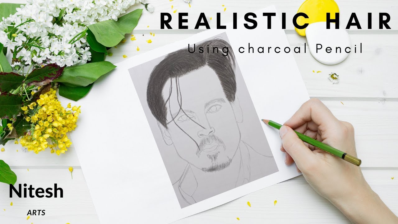 How I Draw Realistic Hair | Tutorial for BEGINNERS. - YouTube