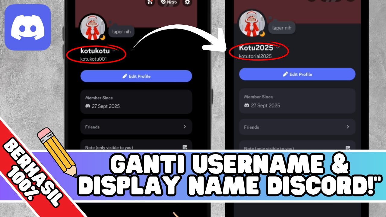 Cara Ganti Username dan Display Name Discord Terbaru 2025 Mudah & Cepat ...