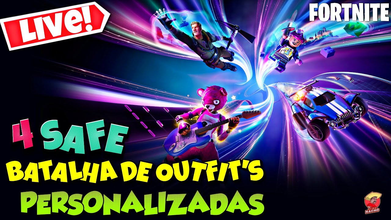 🔴FORTNITE AO VIVO : BATALHA DE OUTFIT / LOJA DE HOJE / 4 SAFE / SKINS ...