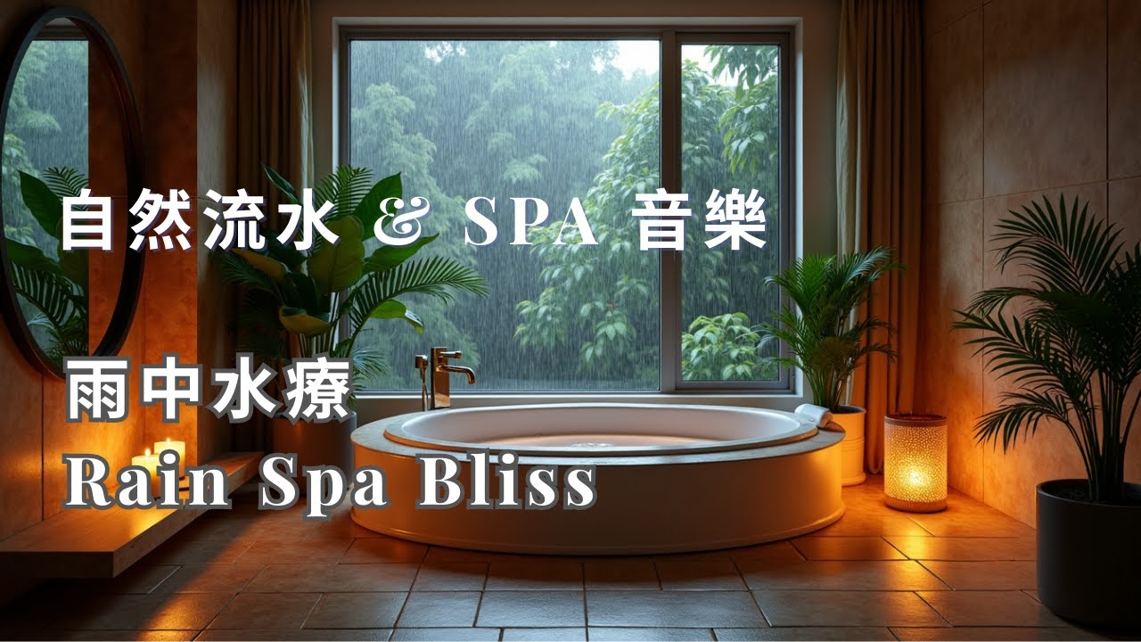 🌊Rain Spa Bliss 雨中水療 | Relaxing Spa Music - Beautiful Peaceful, Calm ...