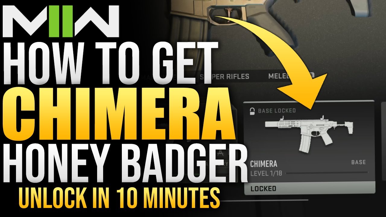 COD MW2 - How To Unlock CHIMERA Fast & EasyTRICK - NEW HONEY BADGER ...