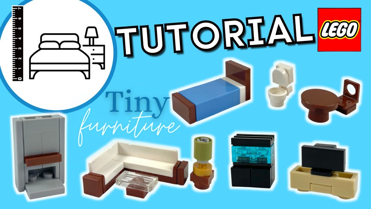 Tiny LEGO Builds! Micro House Furniture | Tutorial - YouTube