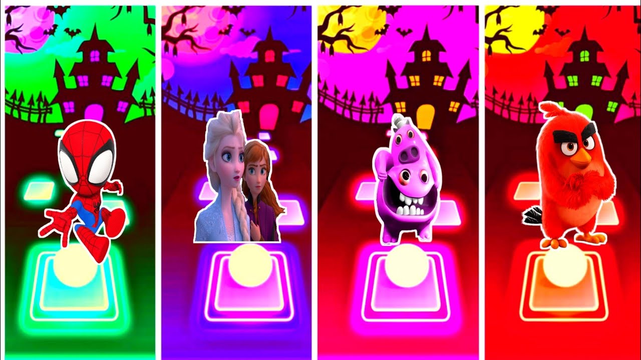 Spider Man Across🆚FROZENII🆚CHEF PIGSTER🆚The Angry Birds💥Who is best ...