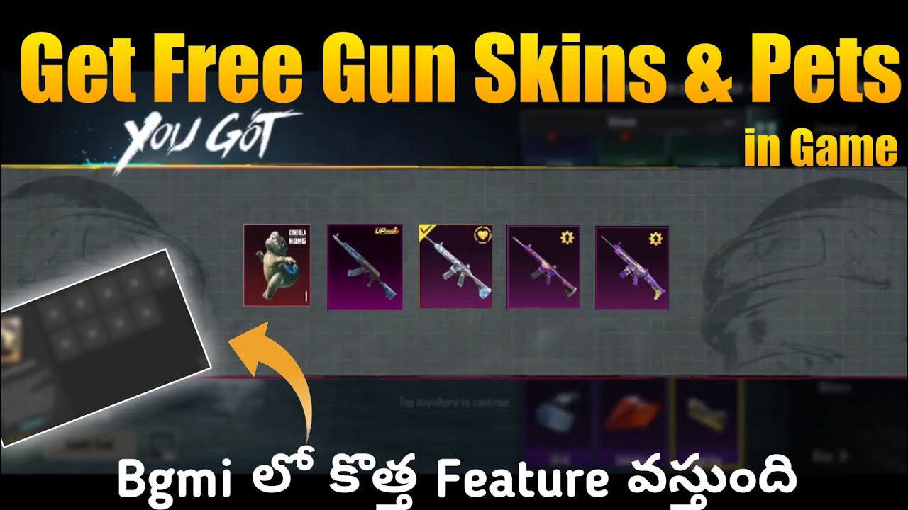 Bgmi లో Frèe గా Gun skins & Pets use చేసుకోవచ్చు 😍 | Bgmi లో కొత్త ...