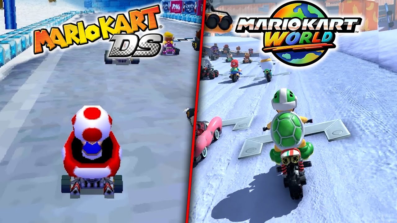 DK Pass Comparison - Mario Kart World V.S. Mario Kart DS - YouTube