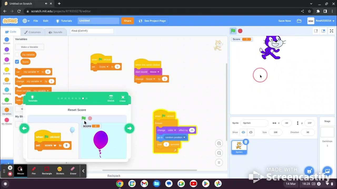 How to make a clicker game on scratch with tutorial - YouTube