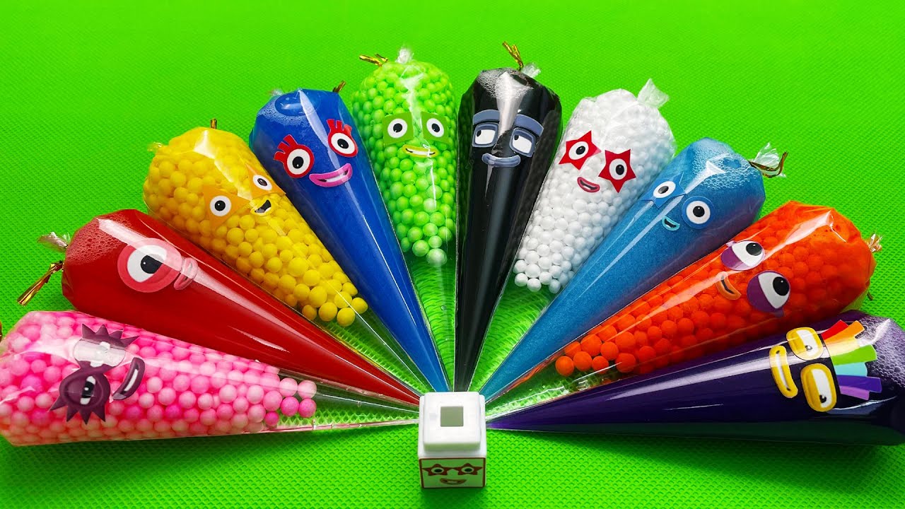 Numberblocks - DIY Slime With Piping Bags | Satisfying Slime - YouTube