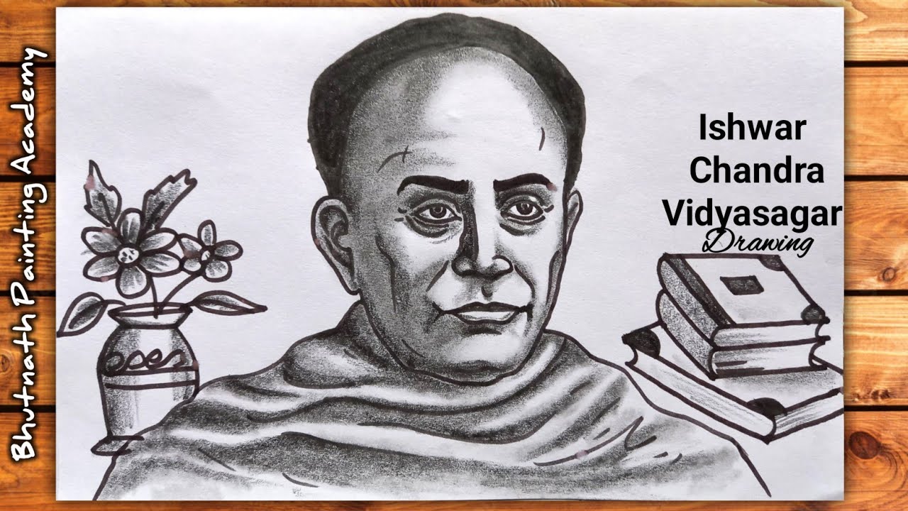Ishwar Chandra Vidyasagar drawing with pencil shading - YouTube