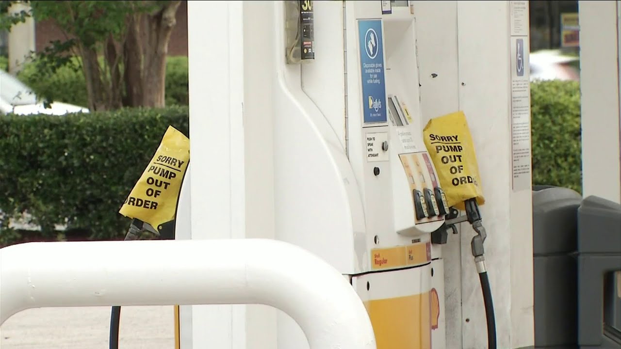 Long lines at gas stations as demand for fuel spikes - YouTube