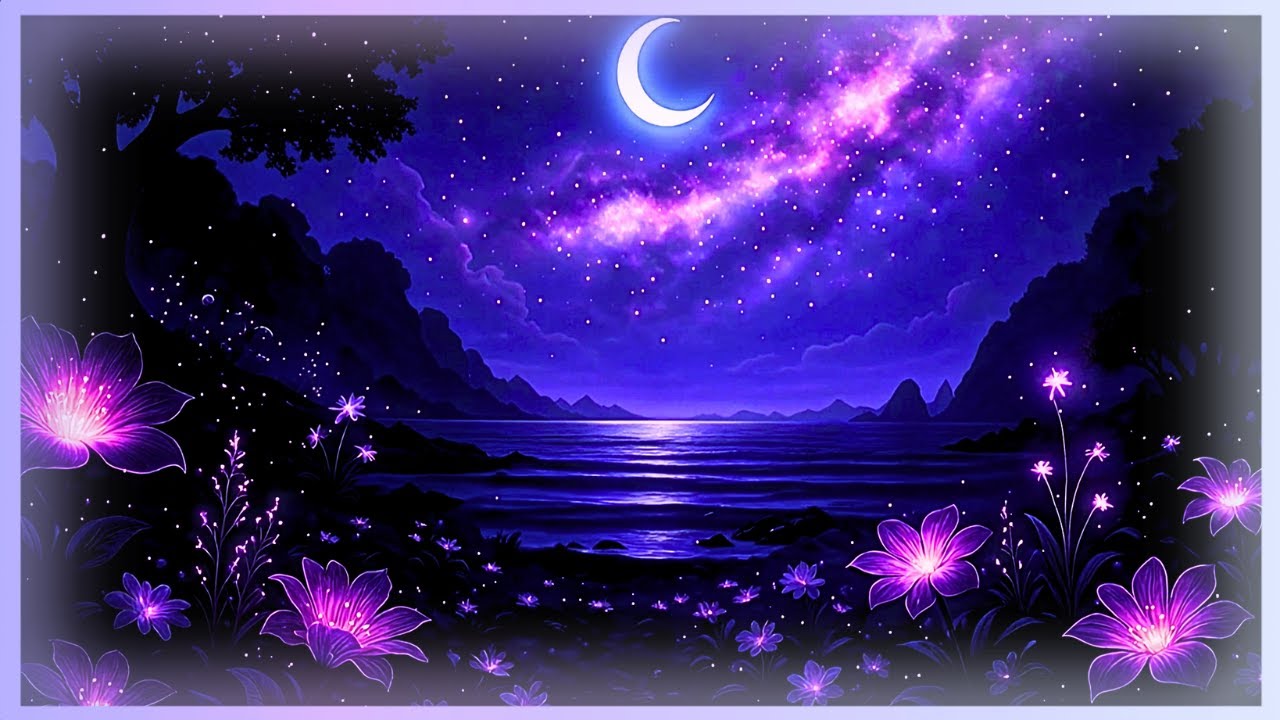 Starlight Cove 🌙 | Coastal Night Ambience for Relaxation & Focus - YouTube