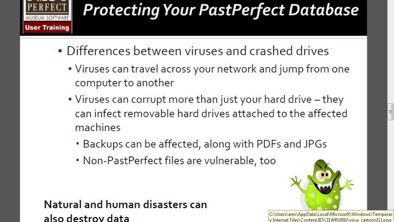 Webinar Series: Protecting Your PastPerfect Database - YouTube