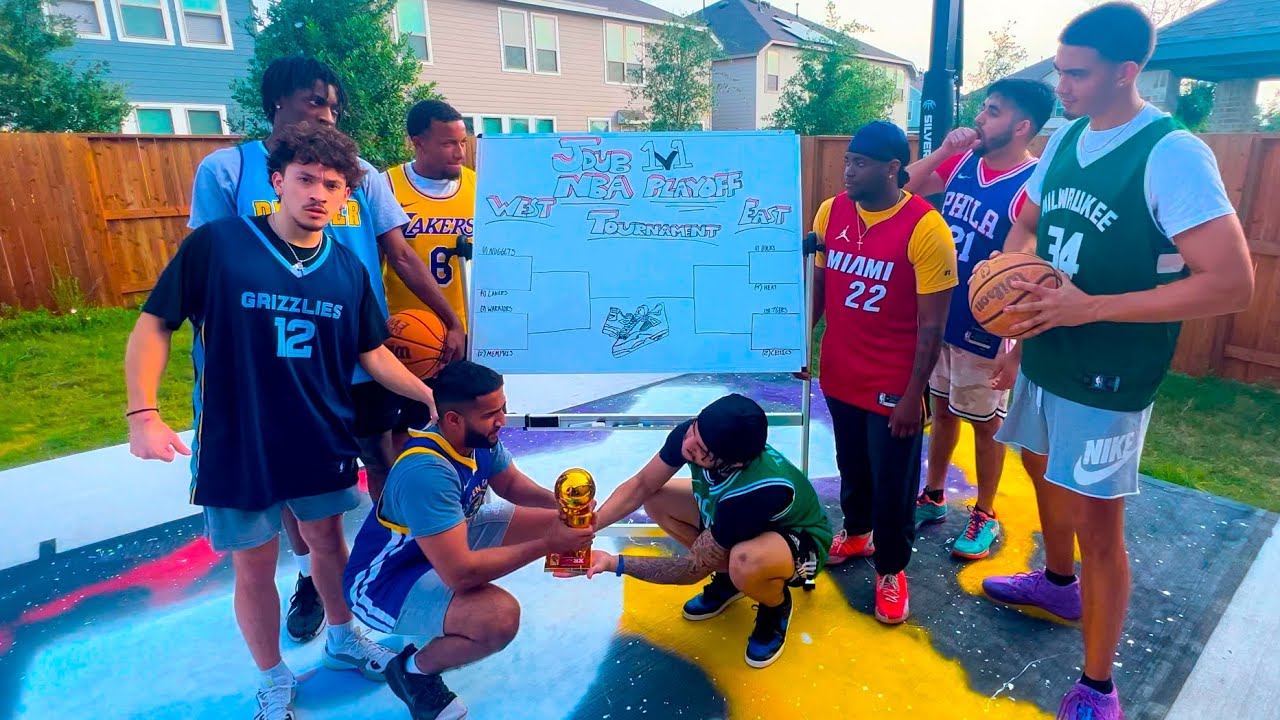 HEATED 1V1 Backyard NBA Playoffs Basketball Tournament...(NEW SHOES ON ...