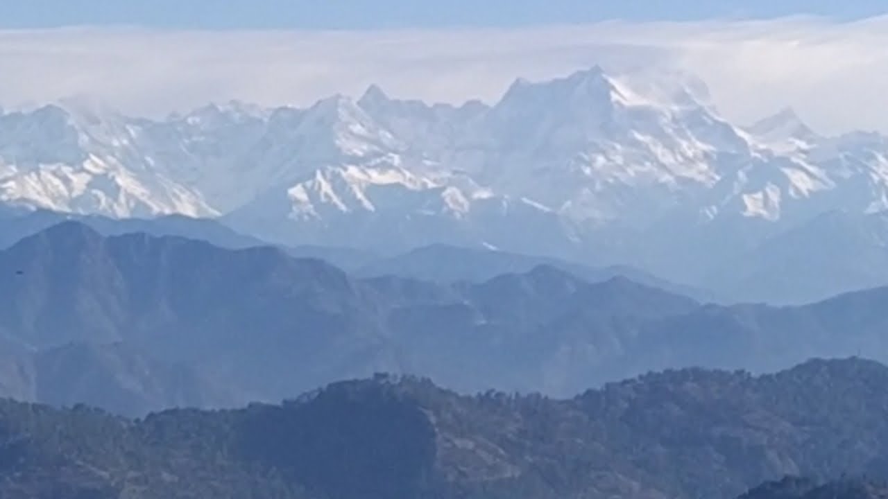 View of Himalayas from Pauri Garhwal (U.K.) - YouTube