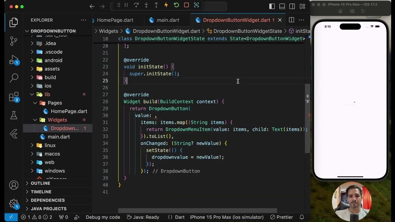 3.28. Flutter | Widgets - DropdownButton #flutter #flutterdeveloper - YouTube