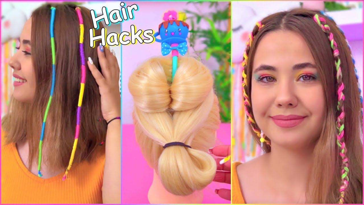 12 DIY Hair Hacks Ideas - Summer Hair Styles - Colorful Hair Wrap and ...
