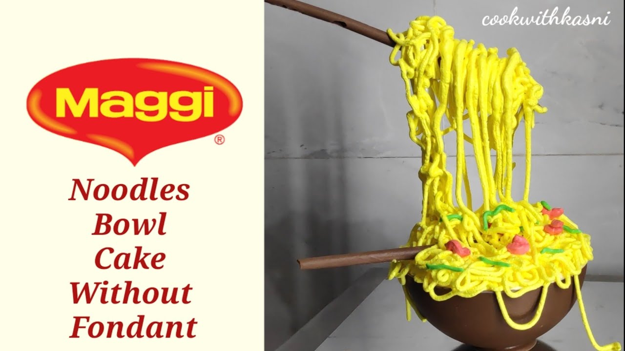 Maggi Theme Cake|Anti Gravity Ramen Cake|Chocolate Cake|Noodles Bowl ...