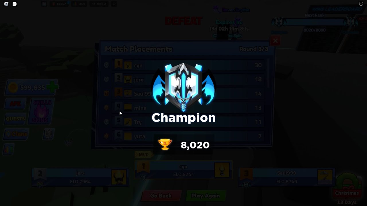 Hitting Champion in BLADE BALL RANKED - YouTube