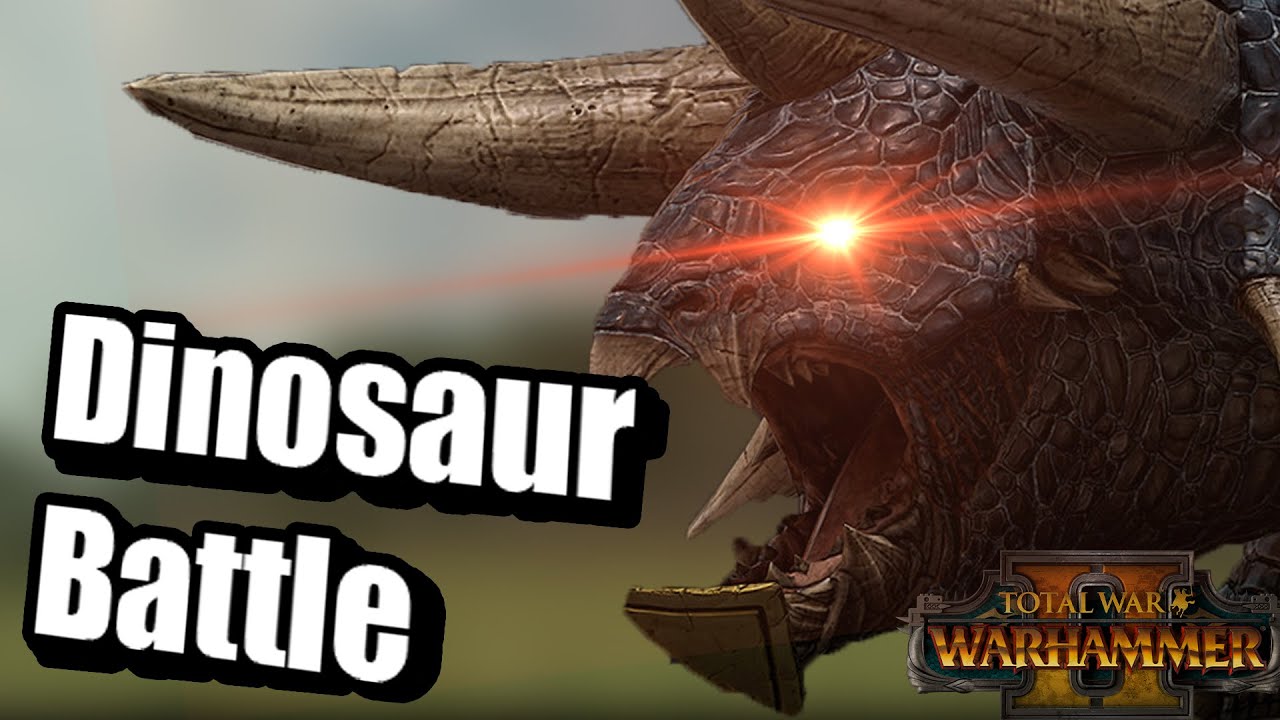 Top 1 Lizardmen Dinosaur Battle in Total war Warhammer - YouTube
