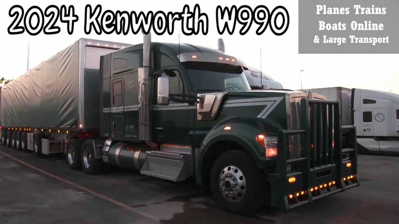 2024 Green Kenworth W990 Spotted At Sarnia Truck Stop - YouTube