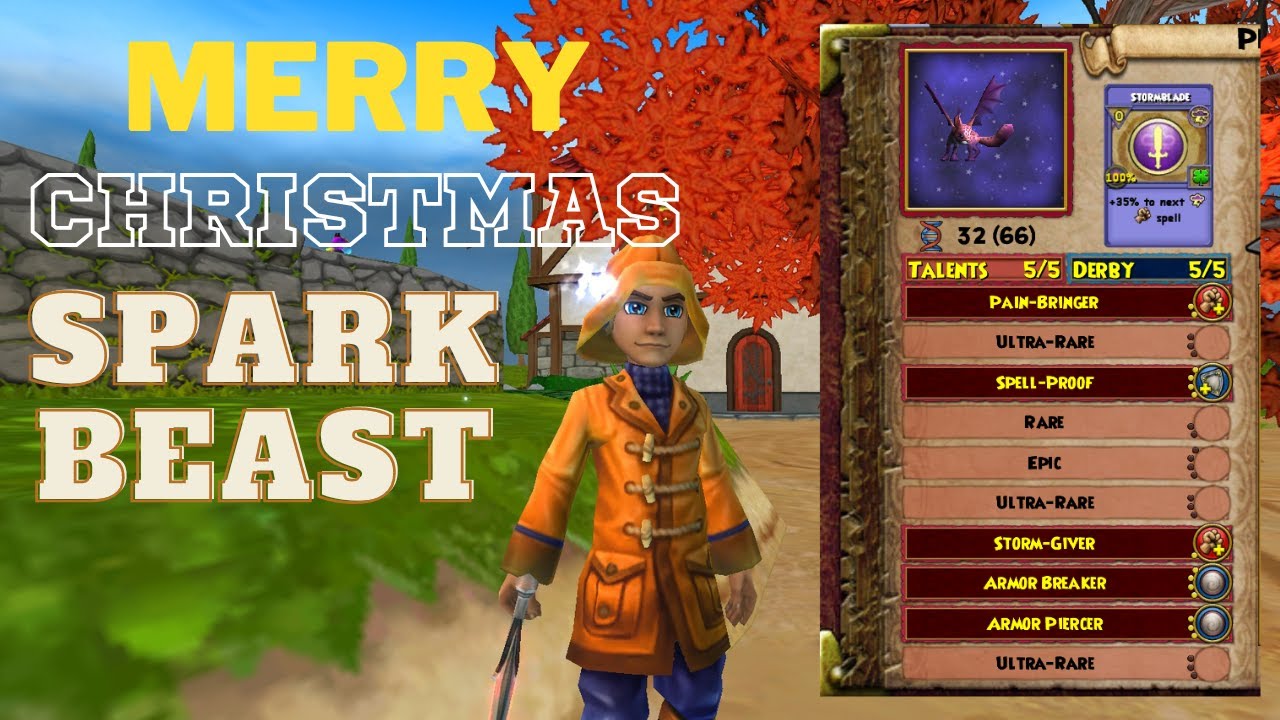 Wizard101: Merry Christmas Spark Beast! - YouTube