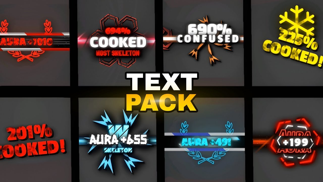 GREEN SCREEN ALL TEXT PACK | TEXT PACK | GREEN SCREEN TEXT PACK | GREEN ...