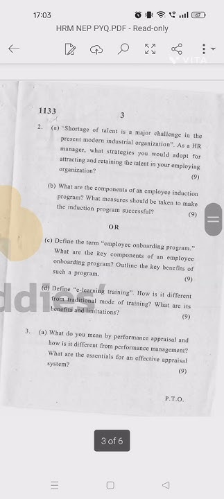 HRM pyq for bcom hons sem 2 du regular may 2023 - YouTube