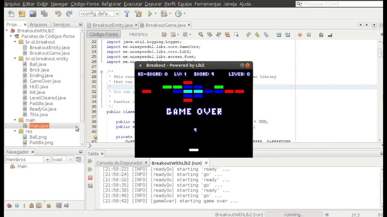 Java 2D Game from scratch - Breakout (1976) clone (with LibZ) test ...