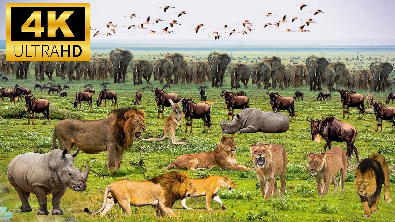 African Wildlife 4K:Wildlife movies with realistic sound - YouTube