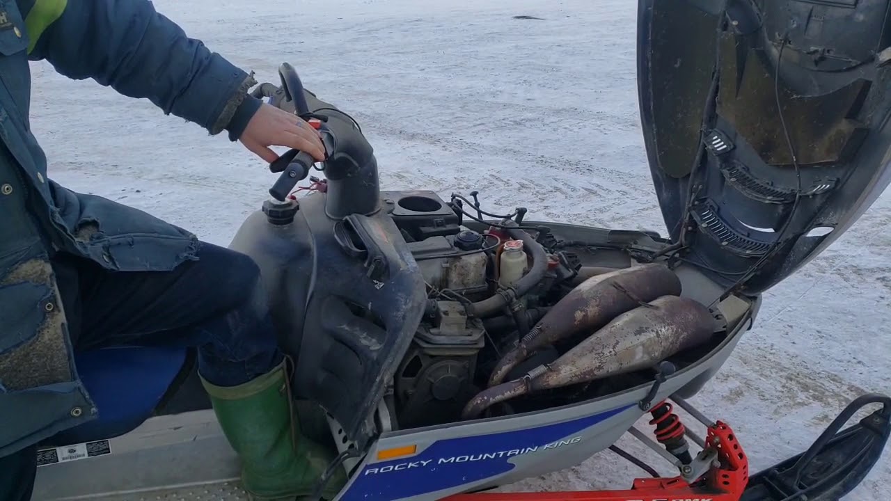 2002 Polaris RMK 800 144 Start up and test rip - YouTube