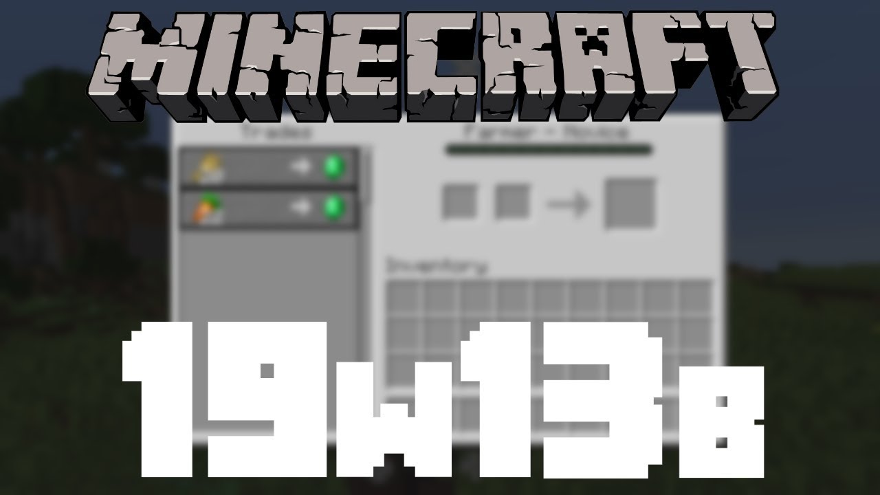 Minecraft 1.14 News – 19w13b: New Trading UI! - YouTube