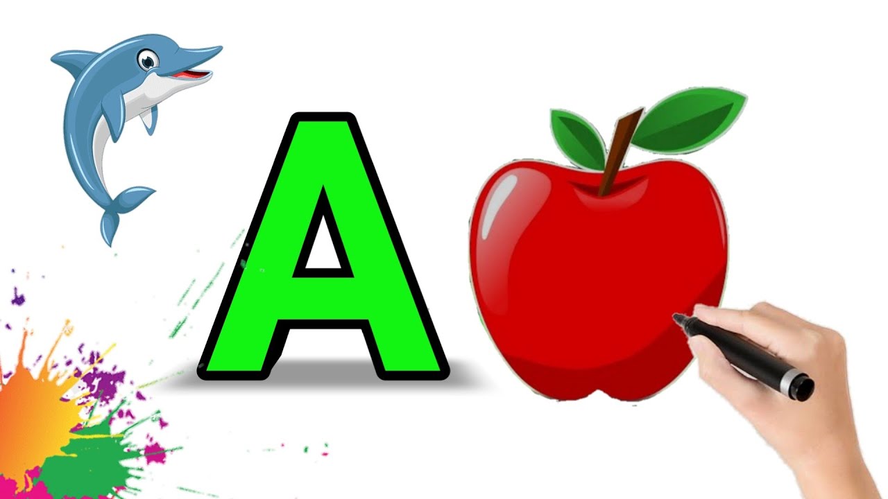 Learn Apple colouring | ABC colour and drowning | abc for nursery kids ...