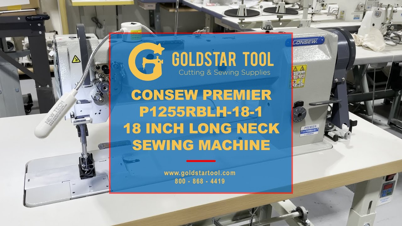 Product Showcase - Consew P1255RBLH-18-1 Long Neck Sewing Machine ...