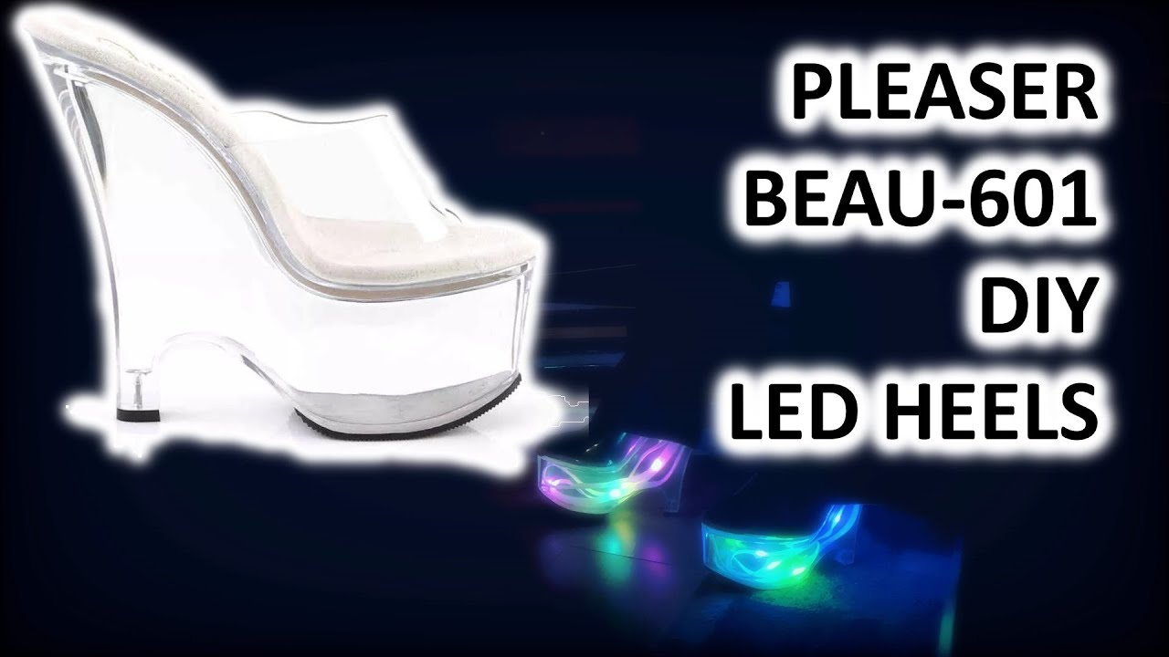 DIY - Led Light up Heels - PLEASER BEAU-601 - YouTube