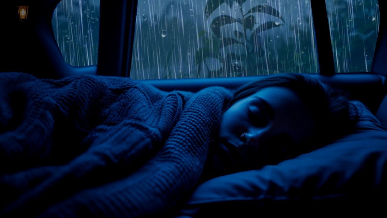 Cool Weather, Heavy Rain, and Thunder Creating a Cozy Car Atmosphere ...