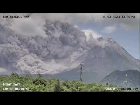 March 11, 2023, ~ Pyroclastic Flow ~ Mount Merapi, Indonesia ~ 13:20 ...