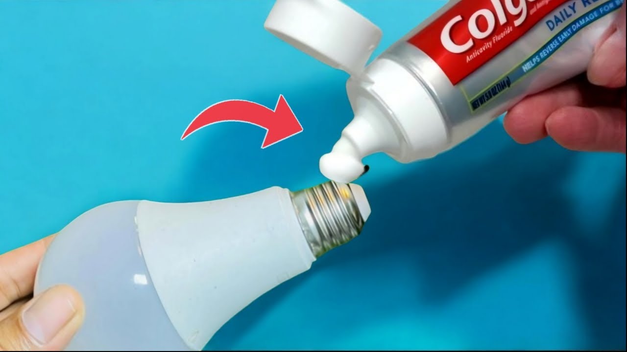 Just put toothpaste on the LED bulb // It Will Save You Money! - YouTube